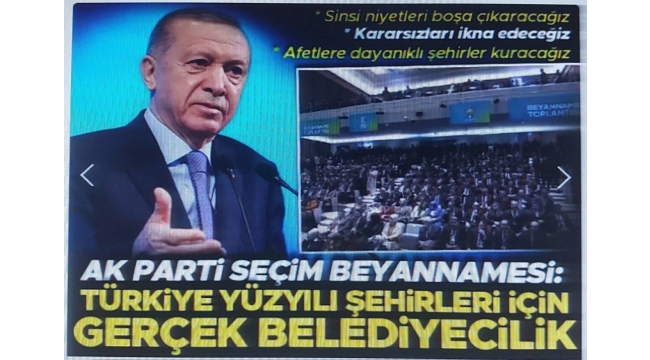 AK Parti'nin seçim beyannamesi açıklandı... Cumhurbaşkanı Erdoğan ... AK Parti'nin seçim beyannamesi açıklandı... Cumhurbaşkanı Erdoğan ...